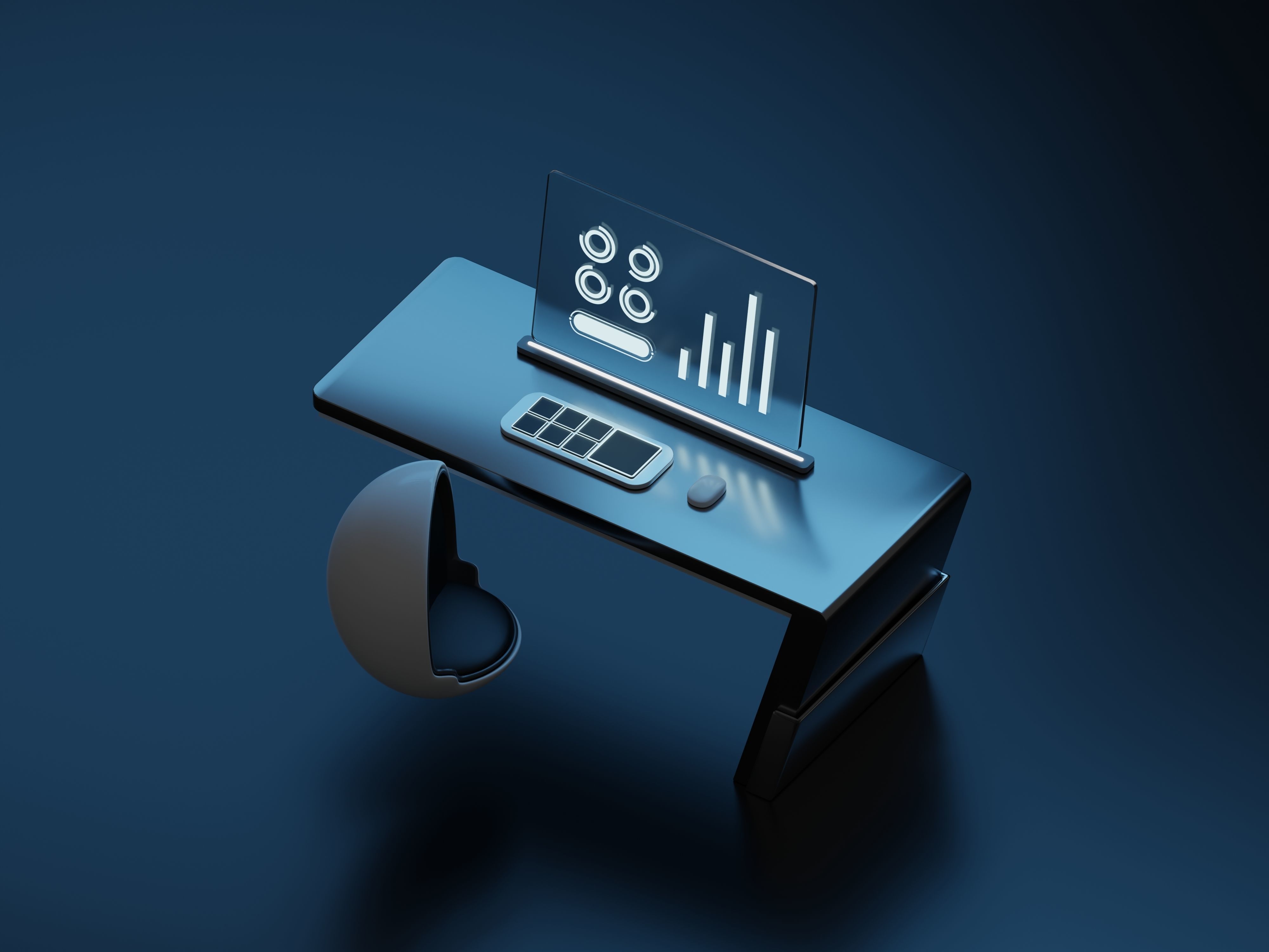 Sci-fi workspace 3D model | CGTrader