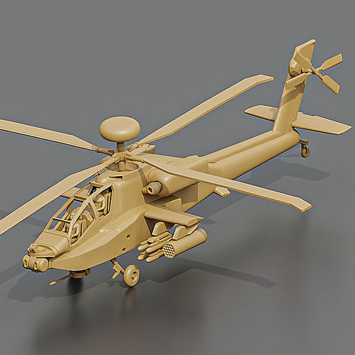 Apache AH64D 3D model 3D printable | CGTrader
