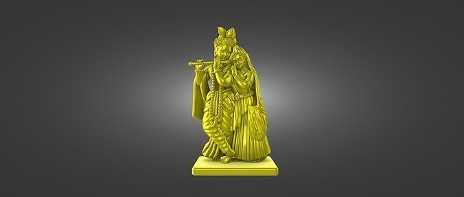 Printable file of Radha Krishna 3D model 3D printable | CGTrader