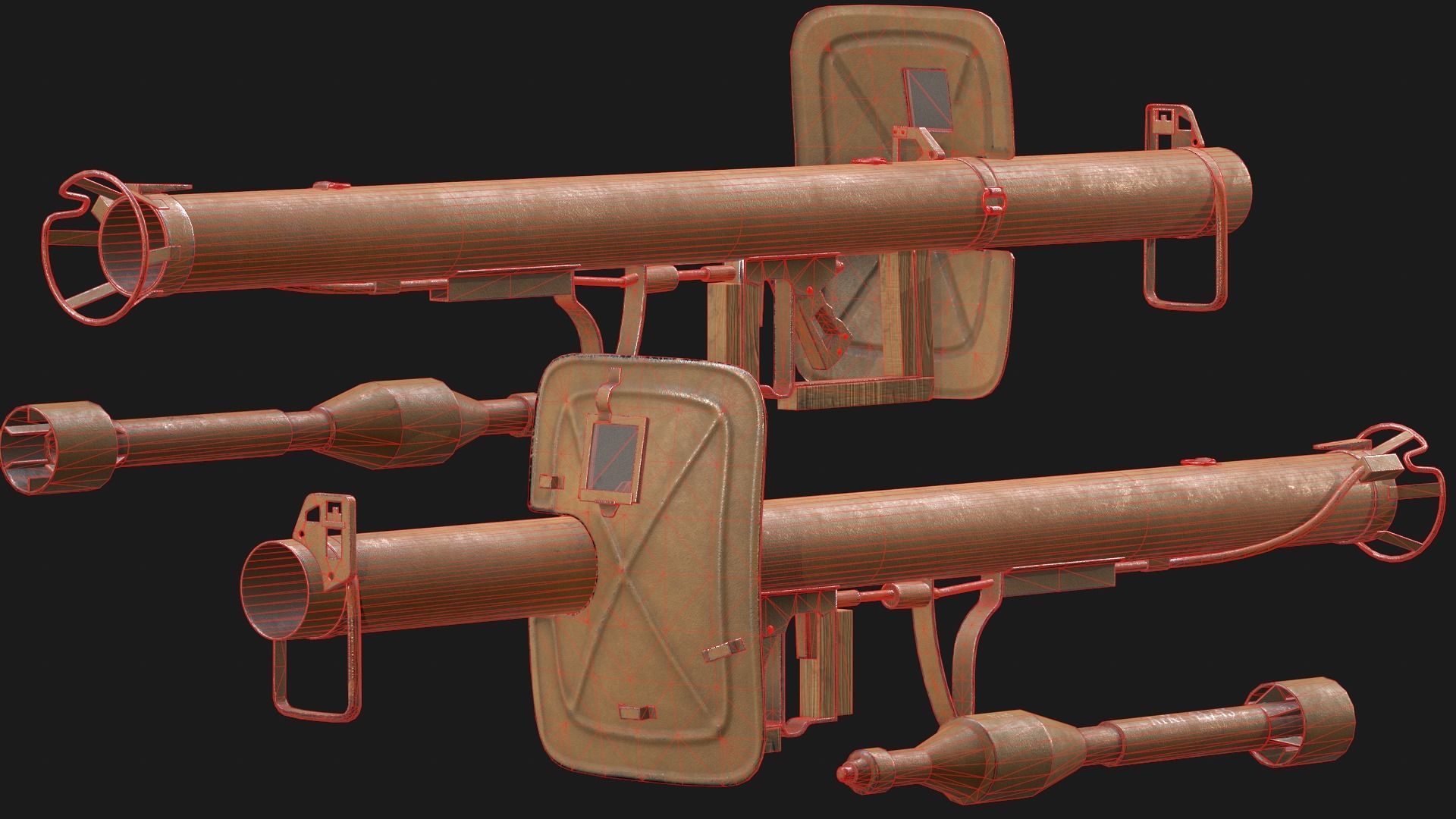 3D model Panzerschreck german anti-tank rocket launcher VR / AR / low ...