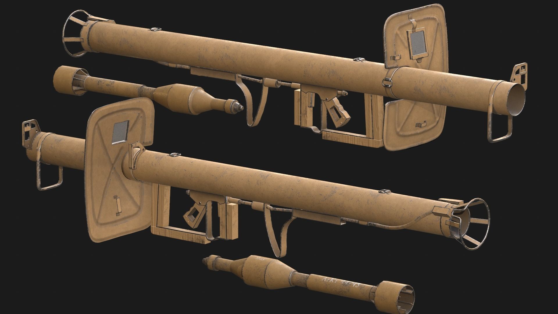 3D model Panzerschreck german anti-tank rocket launcher VR / AR / low ...