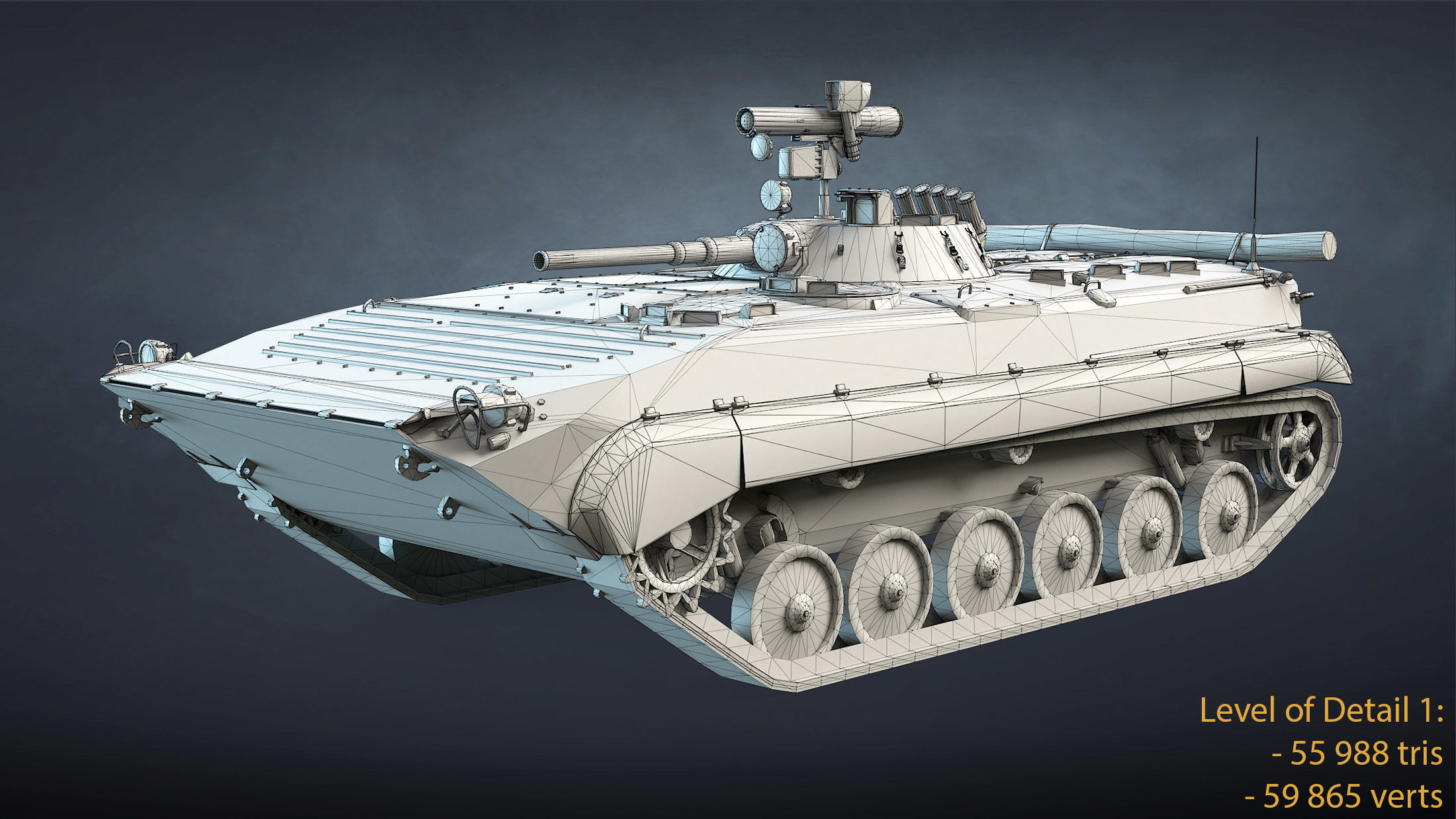 3D model BMP-1 and BMP-1P VR / AR / low-poly | CGTrader