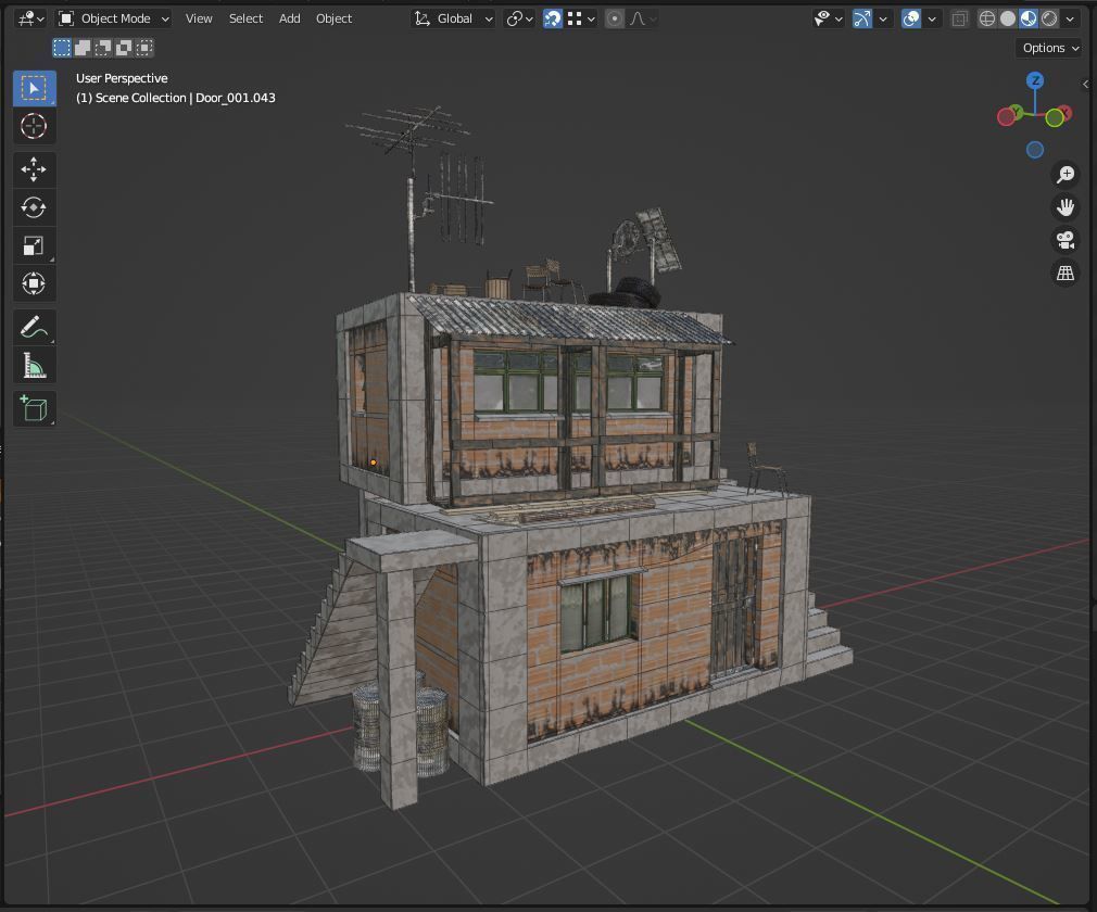 Favela Inspired Old Post Apocalyptic 3d Buildings Assets Blender 3D ...