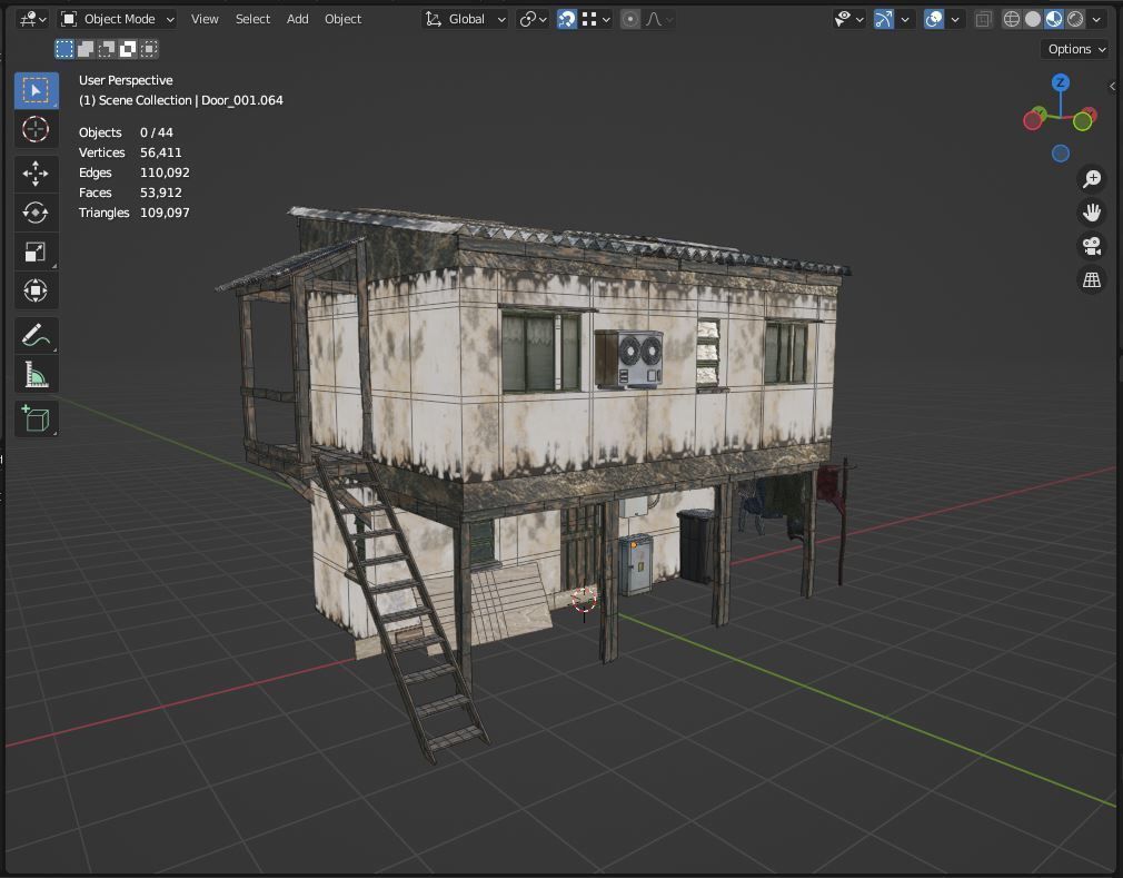 Favela Inspired Old Post Apocalyptic 3d Buildings Assets Blender 3D ...