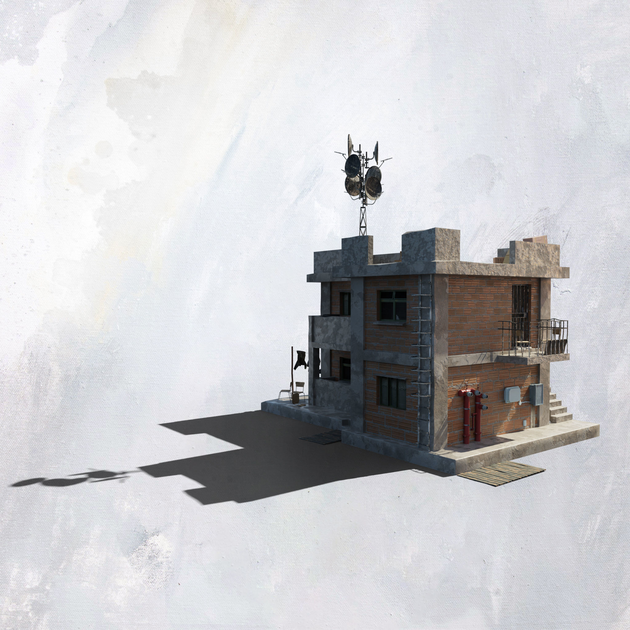 Favela Inspired Old Post Apocalyptic 3d Buildings Assets Blender 3D ...