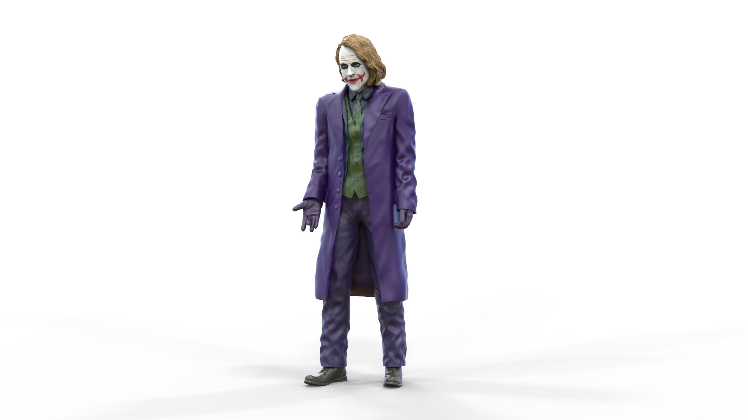 Joker The Dark Knight Heath Ledger 3D model 3D printable | CGTrader