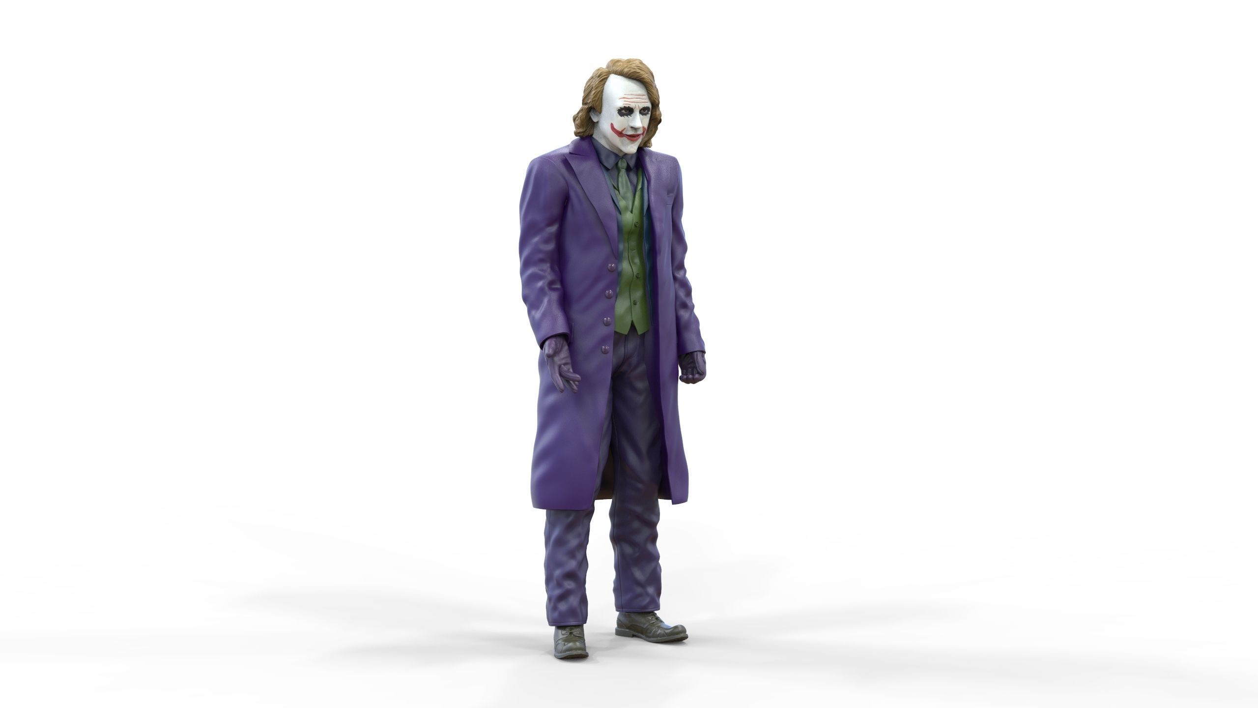 Joker The Dark Knight Heath Ledger 3D model 3D printable | CGTrader