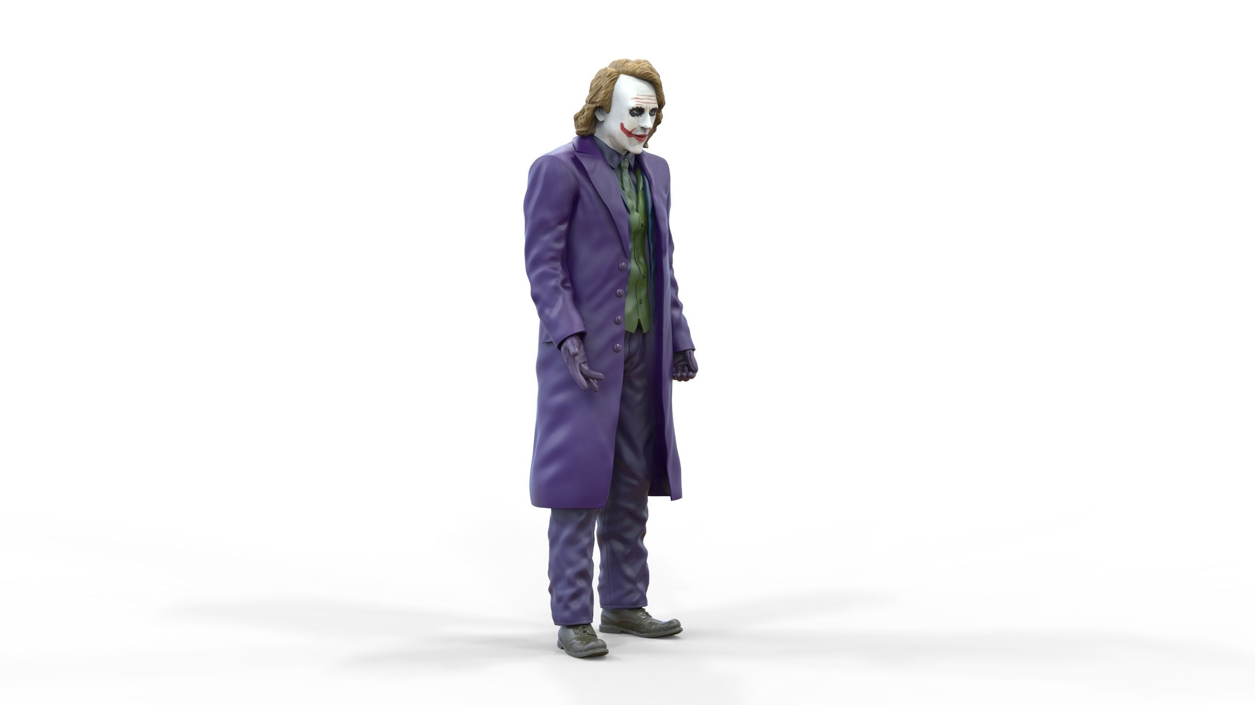 Joker The Dark Knight Heath Ledger 3D model 3D printable | CGTrader