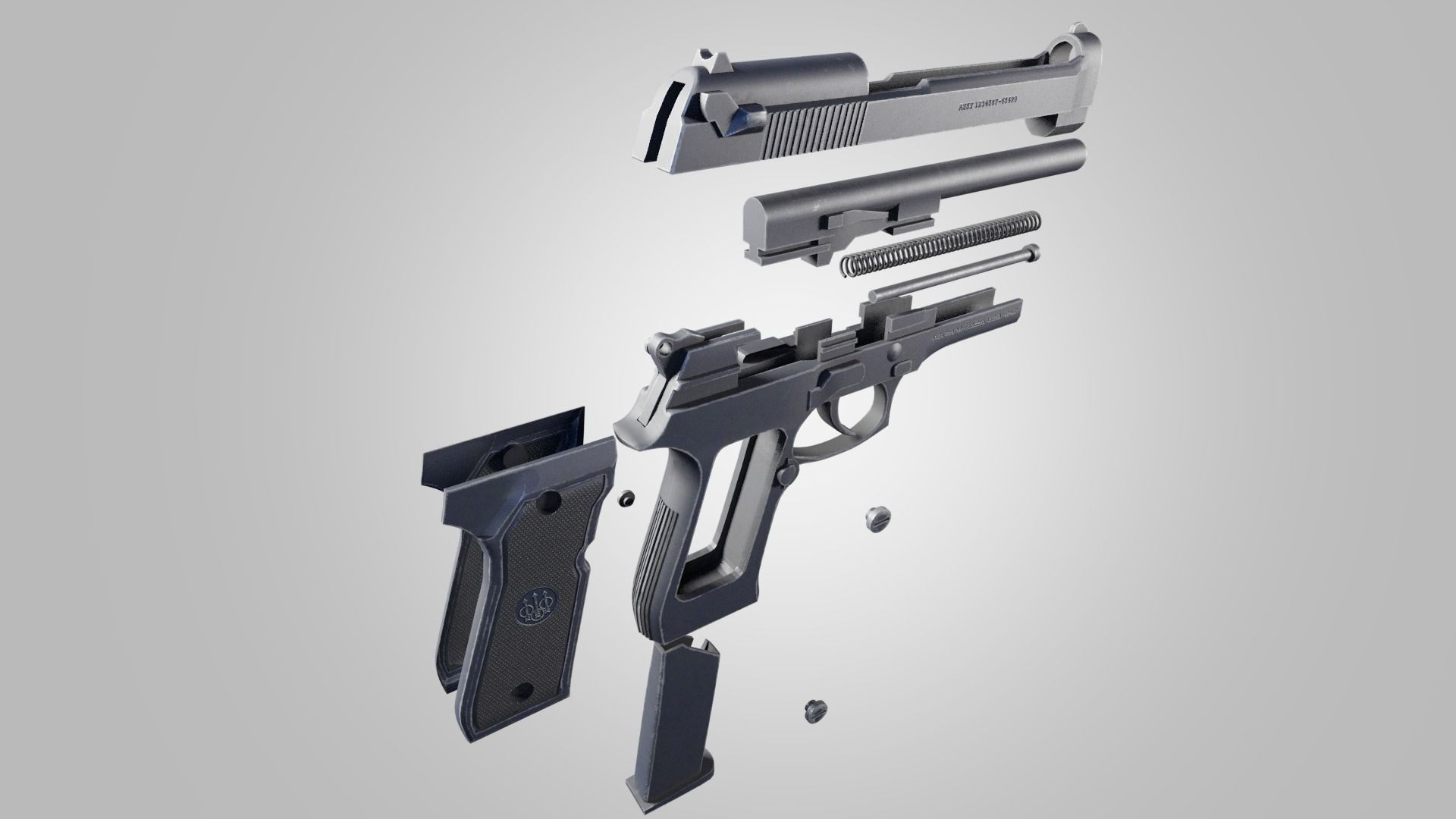 3D model Beretta M9 VR / AR / low-poly | CGTrader