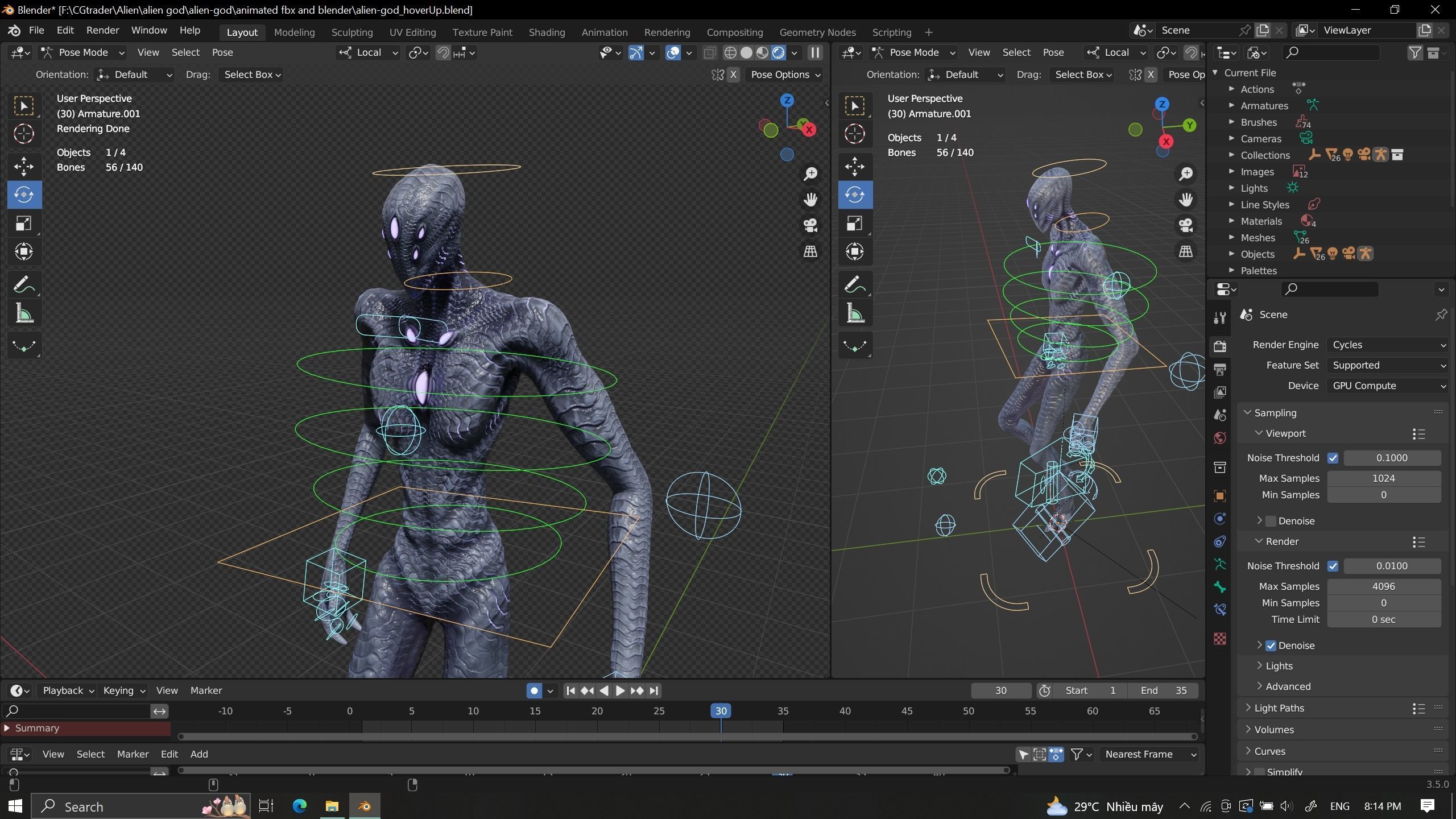 3D model Alien God Entity VR / AR / low-poly | CGTrader