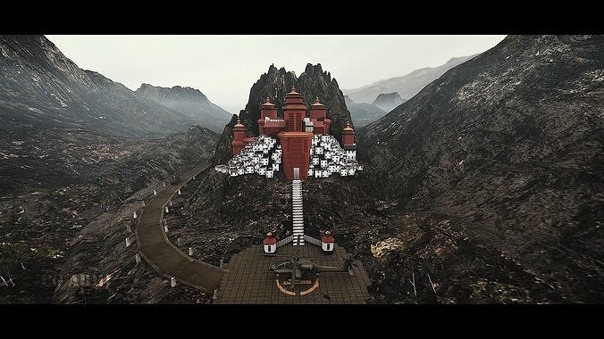 KGF Castle with Complete intro pack with Helicopter entry 3D model ...