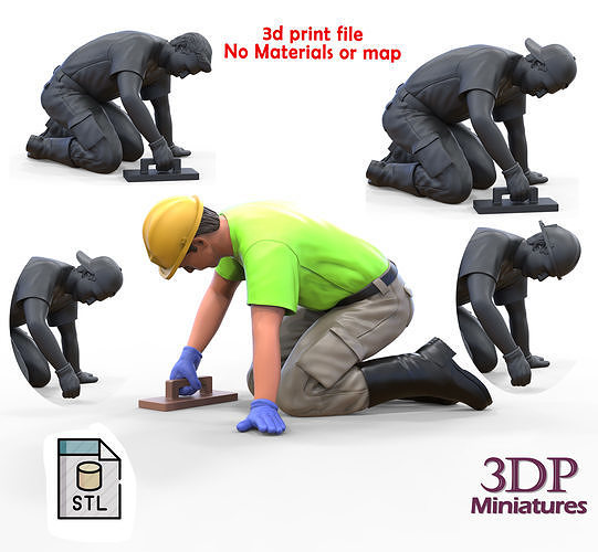 N9 construction worker or N1 concrete worker 3D model 3D printable ...