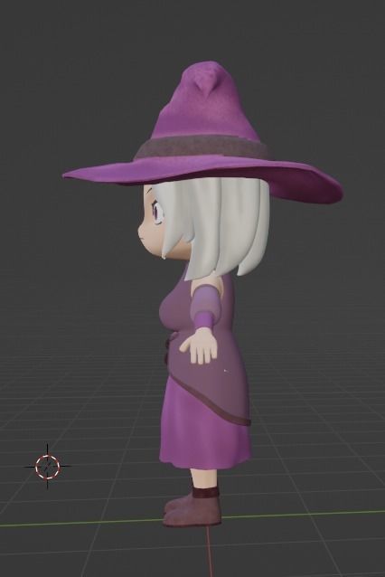 3d model witch chibi in blender 3D model 3D printable | CGTrader