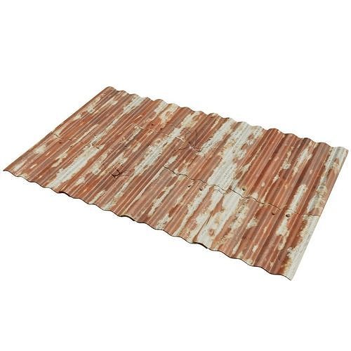 Rusted Ceiling Panels and Support Beams 3D model | CGTrader