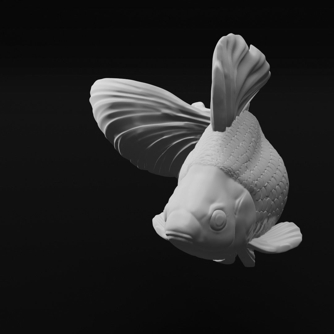 Ryukin Fancy Goldfish - Realistic Fish Pet 3d Print Model 3D model 3D ...
