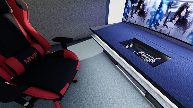 Custom Gamer Table 3D model | CGTrader