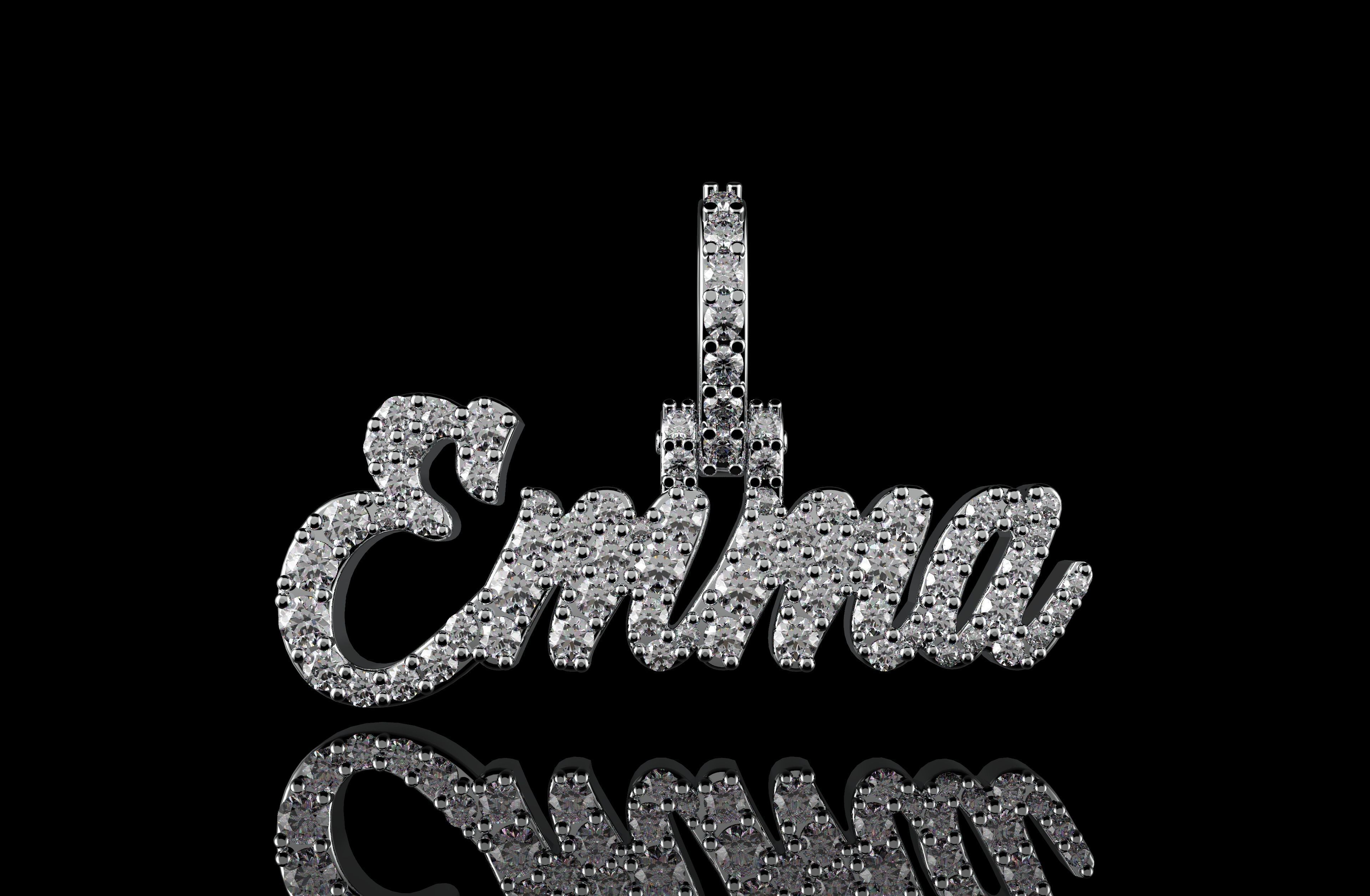 Pendant with the name Emma 3D model 3D printable | CGTrader