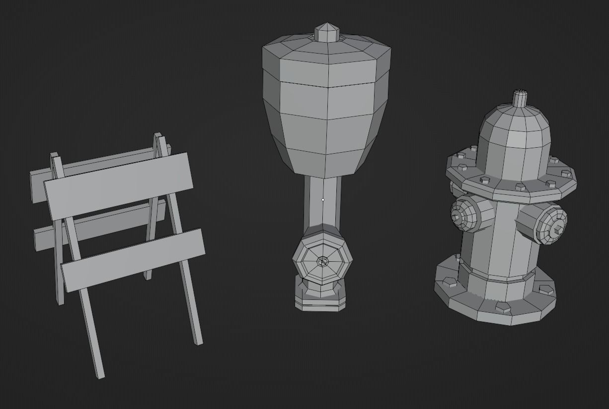 3D model LowPoly CITYSCAPE 100 MODELS VR / AR / low-poly | CGTrader