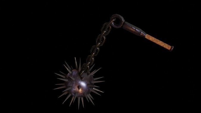 3D model iron flail VR / AR / low-poly | CGTrader