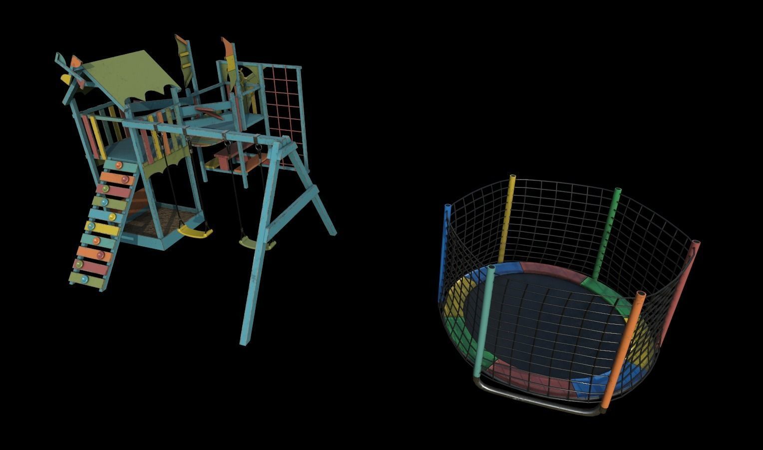 3D model Playground Props Pack VR / AR / low-poly | CGTrader