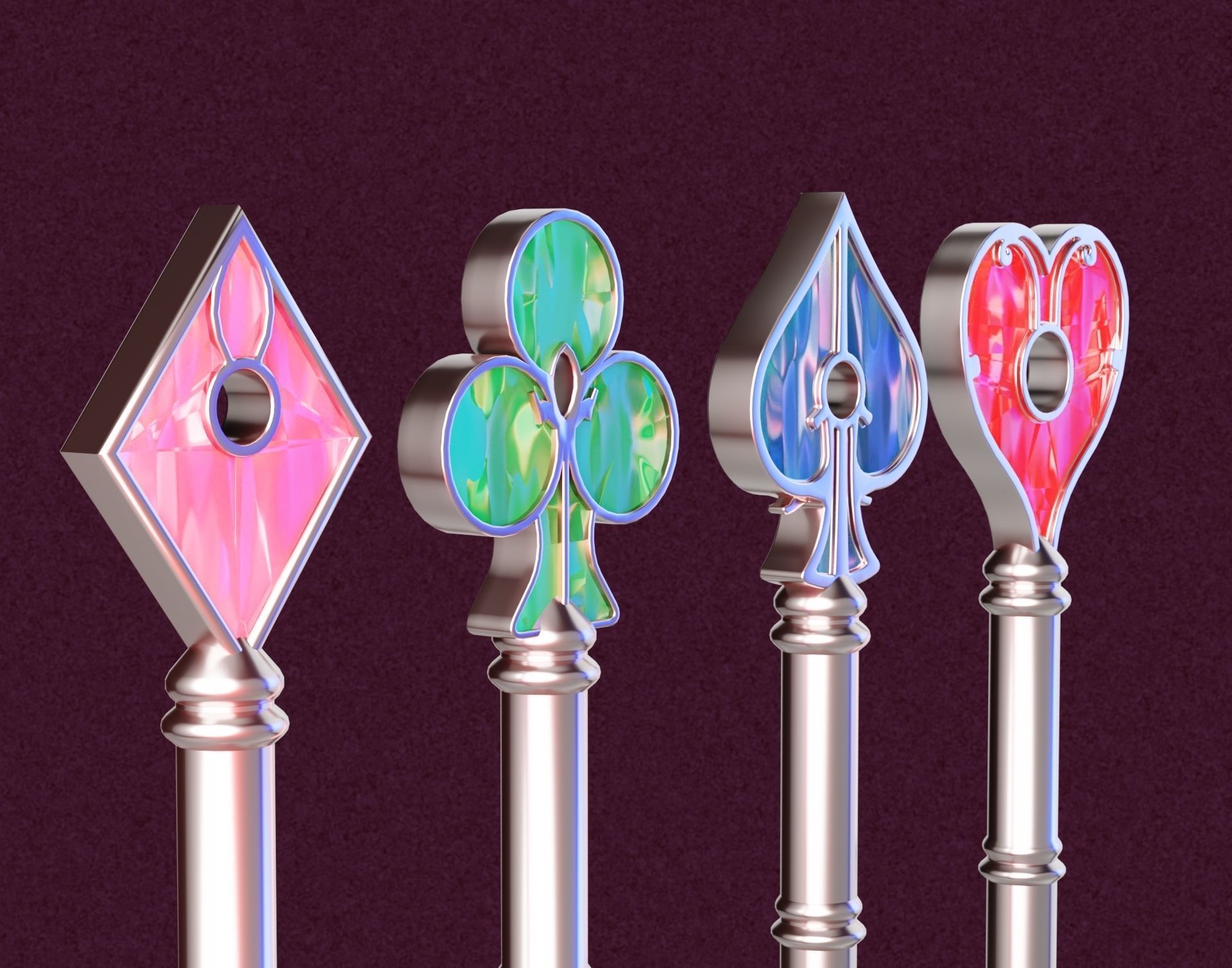 Resident Evil 2 Keys 3D model 3D printable | CGTrader