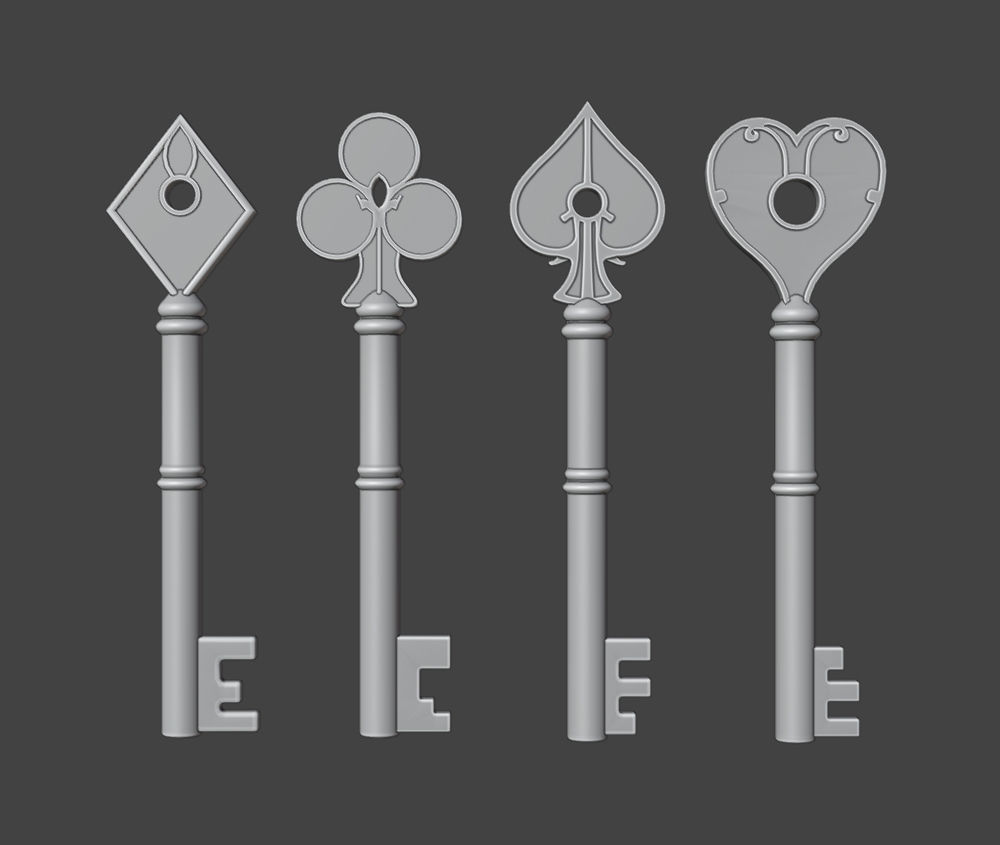 Resident Evil 2 Keys 3D model 3D printable | CGTrader
