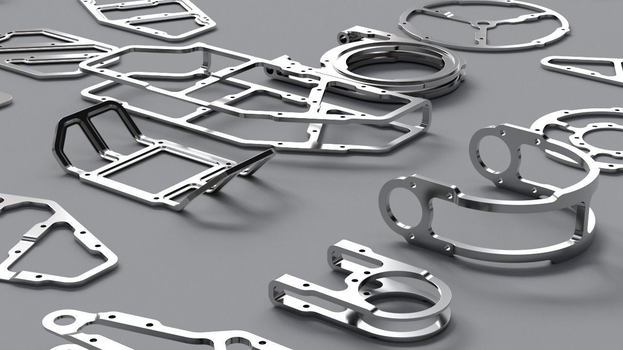 Machined Mecha Parts Kit-Bash 3D model | CGTrader