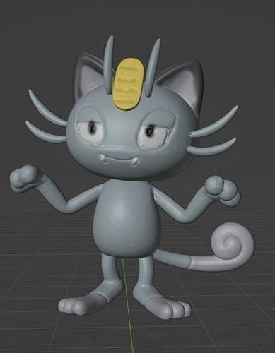 Meowth Alolan Form 3D model 3D printable | CGTrader