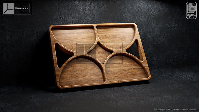 Serving Tray 3 - CNC Files for Wood 3D model | CGTrader