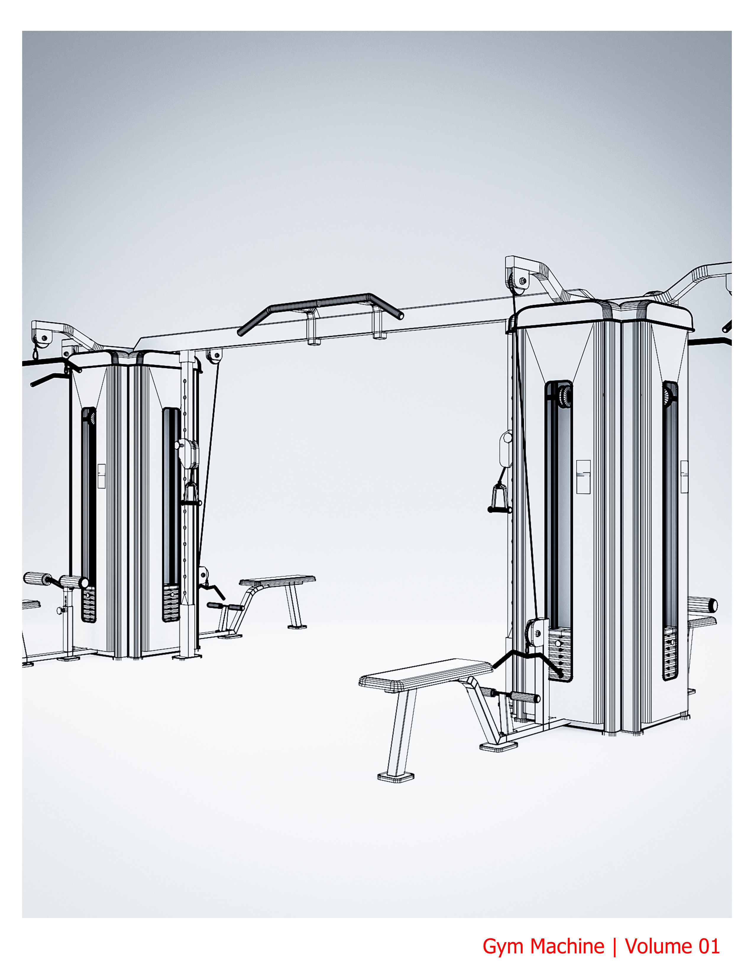 3D model 6 Gym Equipment Blender - Fbx -Obj VR / AR / low-poly | CGTrader