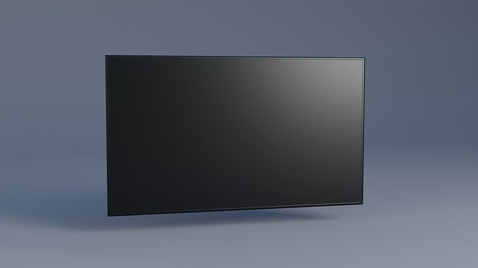 3D model Flat Screen Wall TV Low-poly VR / AR / low-poly | CGTrader