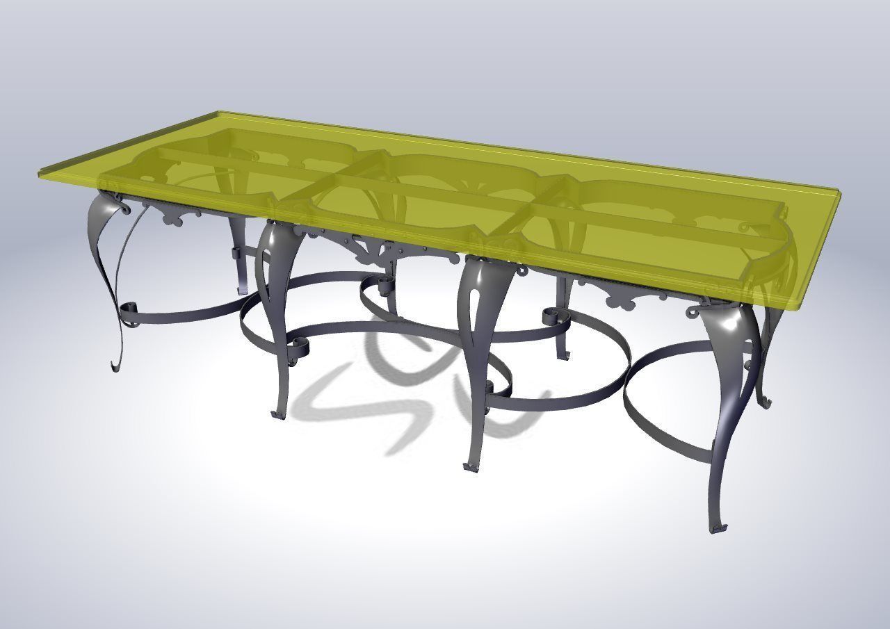 Medieval long table 3D model | CGTrader