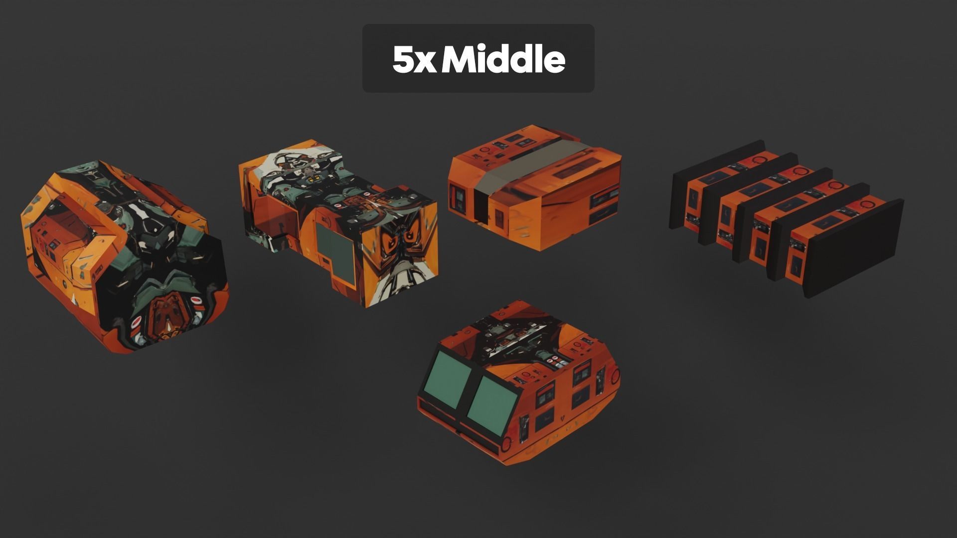 Modular Space Ships 3D model | CGTrader