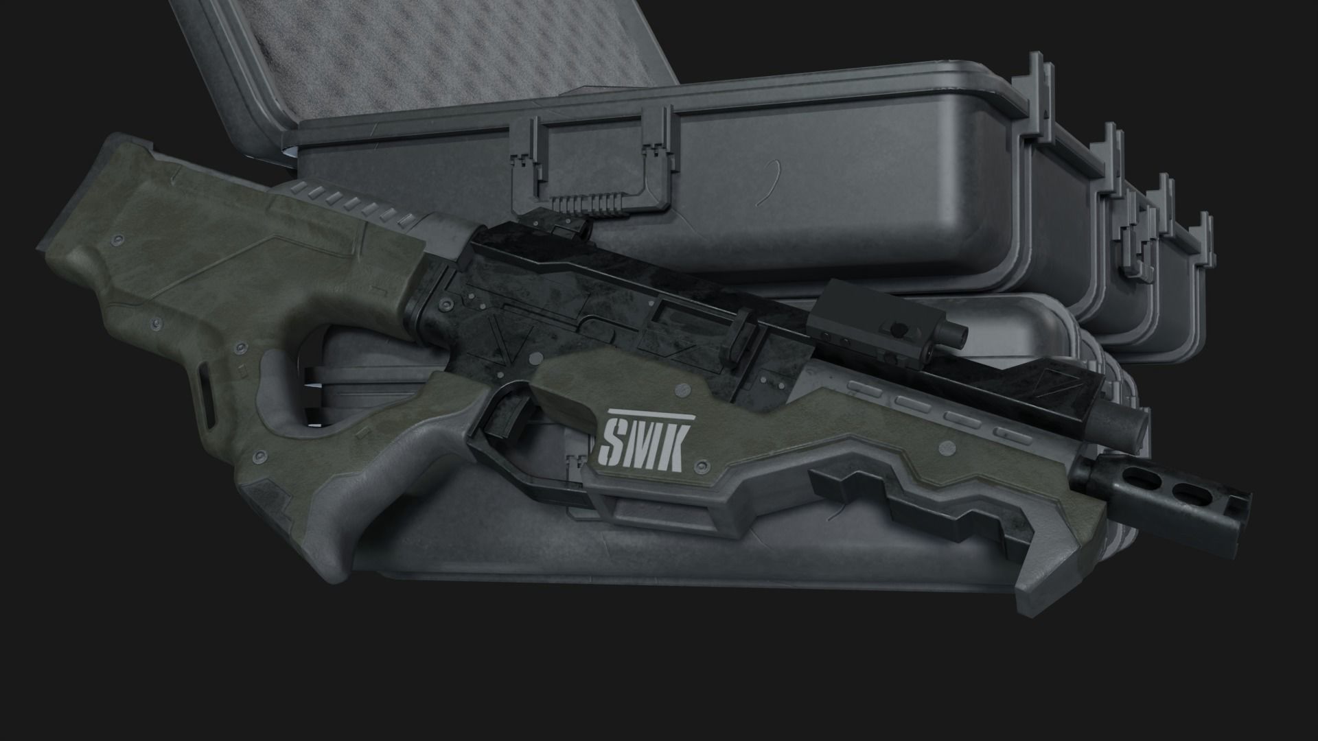 3D model SMK2 Submachine gun VR / AR / low-poly | CGTrader