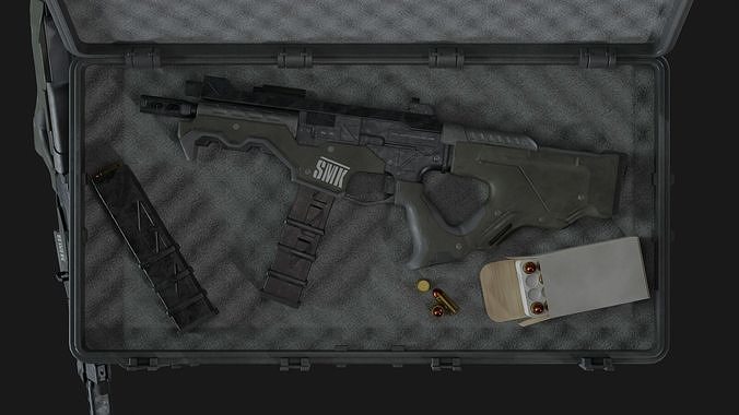 3D model SMK2 Submachine gun VR / AR / low-poly | CGTrader