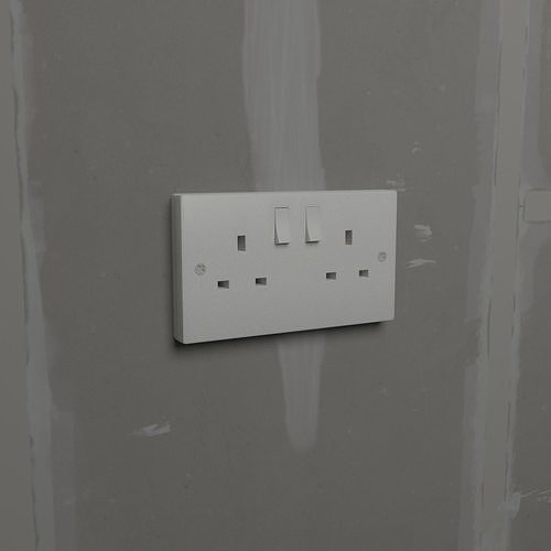 3D model Type G Double Plug Socket VR / AR / low-poly | CGTrader