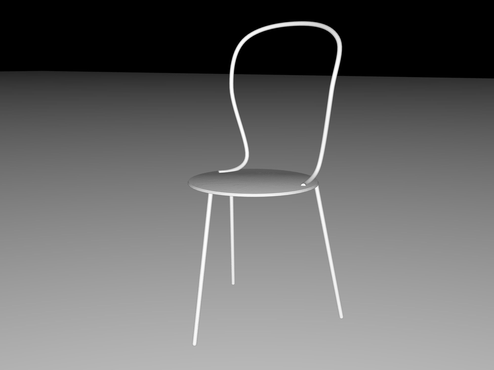 Steel chair Lassise by Airborne 3D model | CGTrader