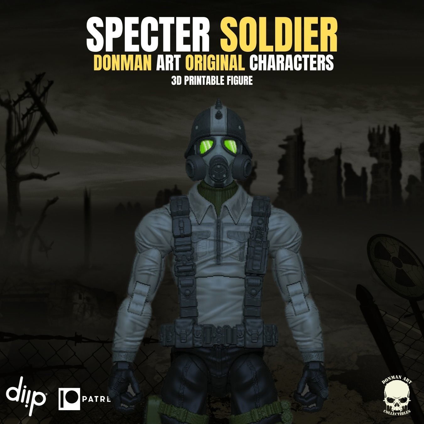 Specter Soldier Original 3D printable full action figure 3D model 3D ...