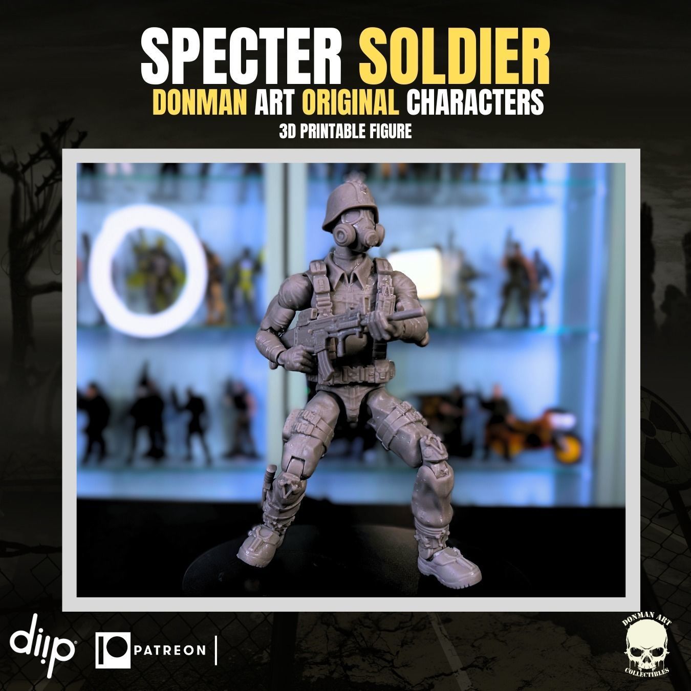 Specter Soldier Original 3D printable full action figure 3D model 3D ...
