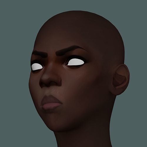 3D model Stylized black woman character 3 VR / AR / low-poly | CGTrader