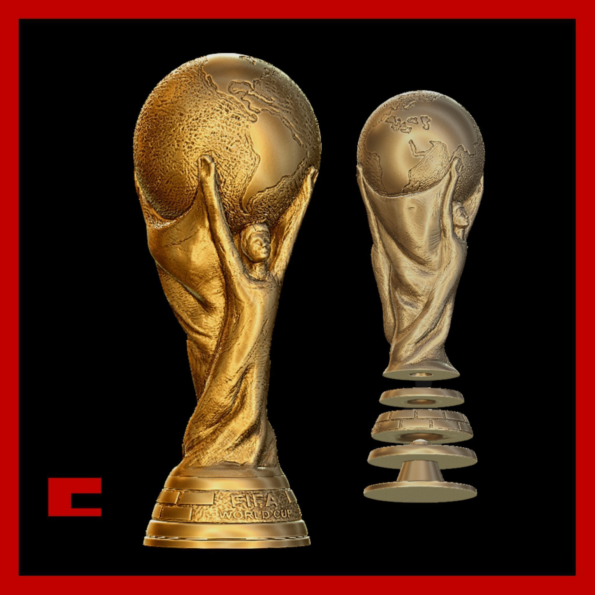 FIFA World Cup Trophy 3D model 3D printable | CGTrader