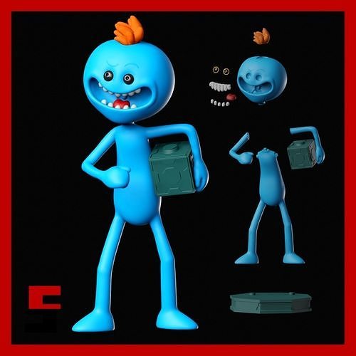 Mr Meeseeks Rick and Morty 3D model 3D printable | CGTrader