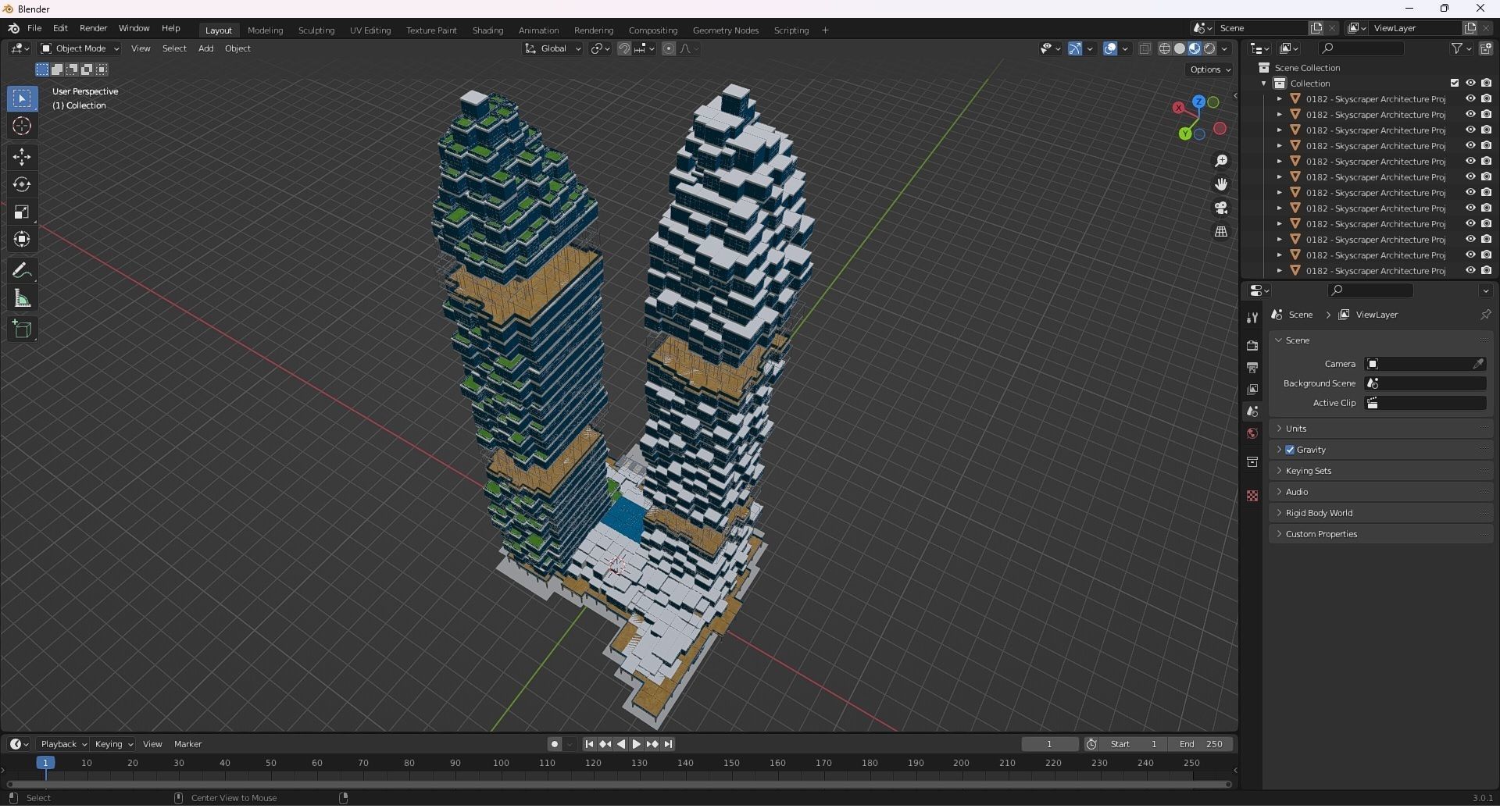 0182 - Skyscraper Architecture 3D Project - 2D Drawings 3D model | CGTrader