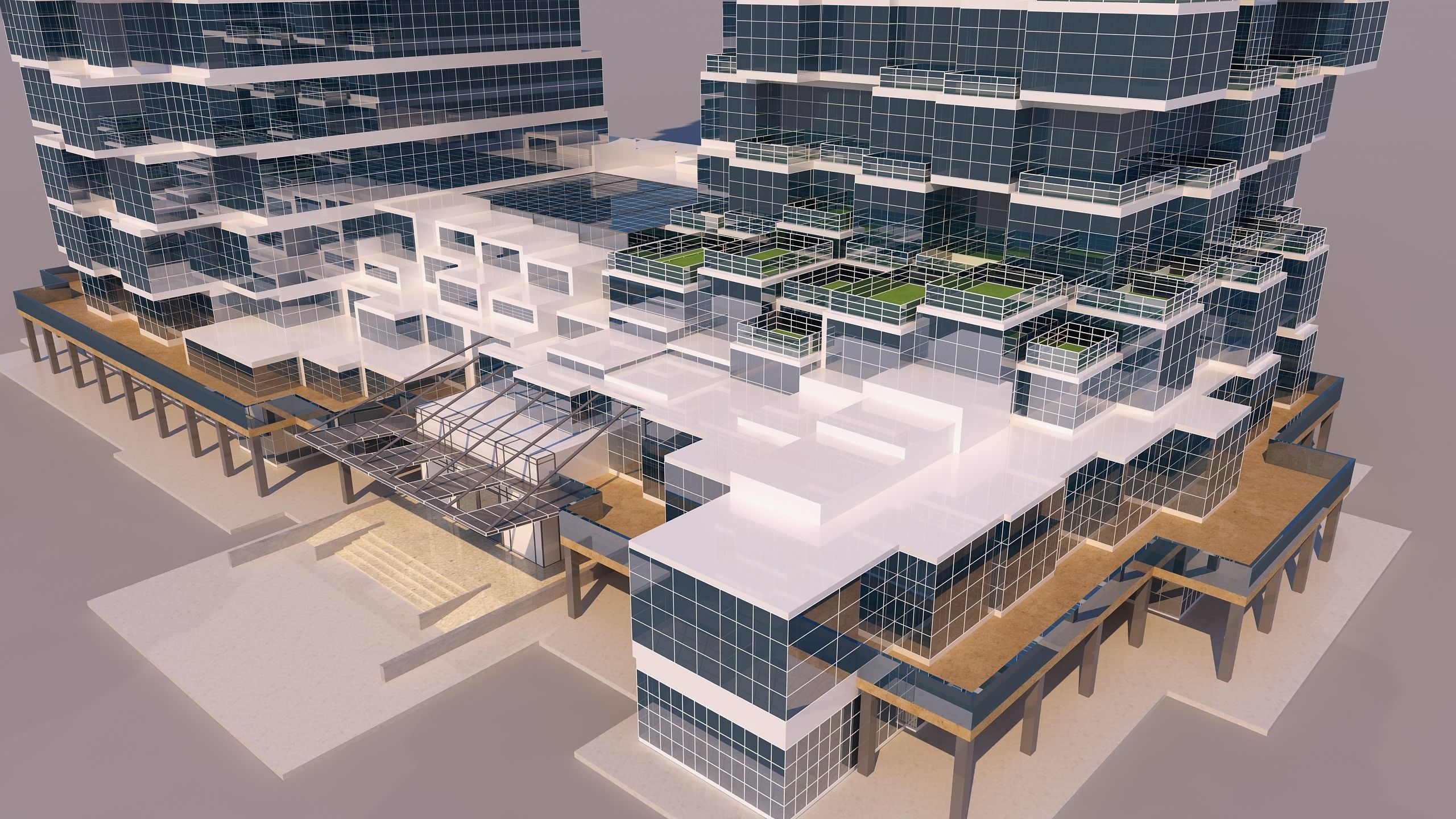 0182 - Skyscraper Architecture 3D Project - 2D Drawings 3D model | CGTrader