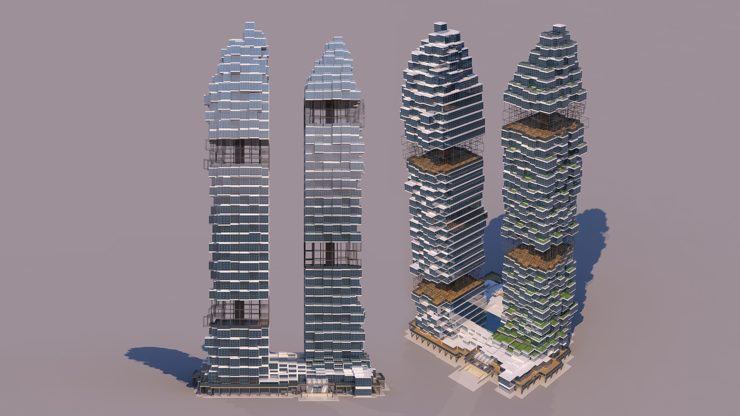 0182 - Skyscraper Architecture 3D Project - 2D Drawings 3D model | CGTrader