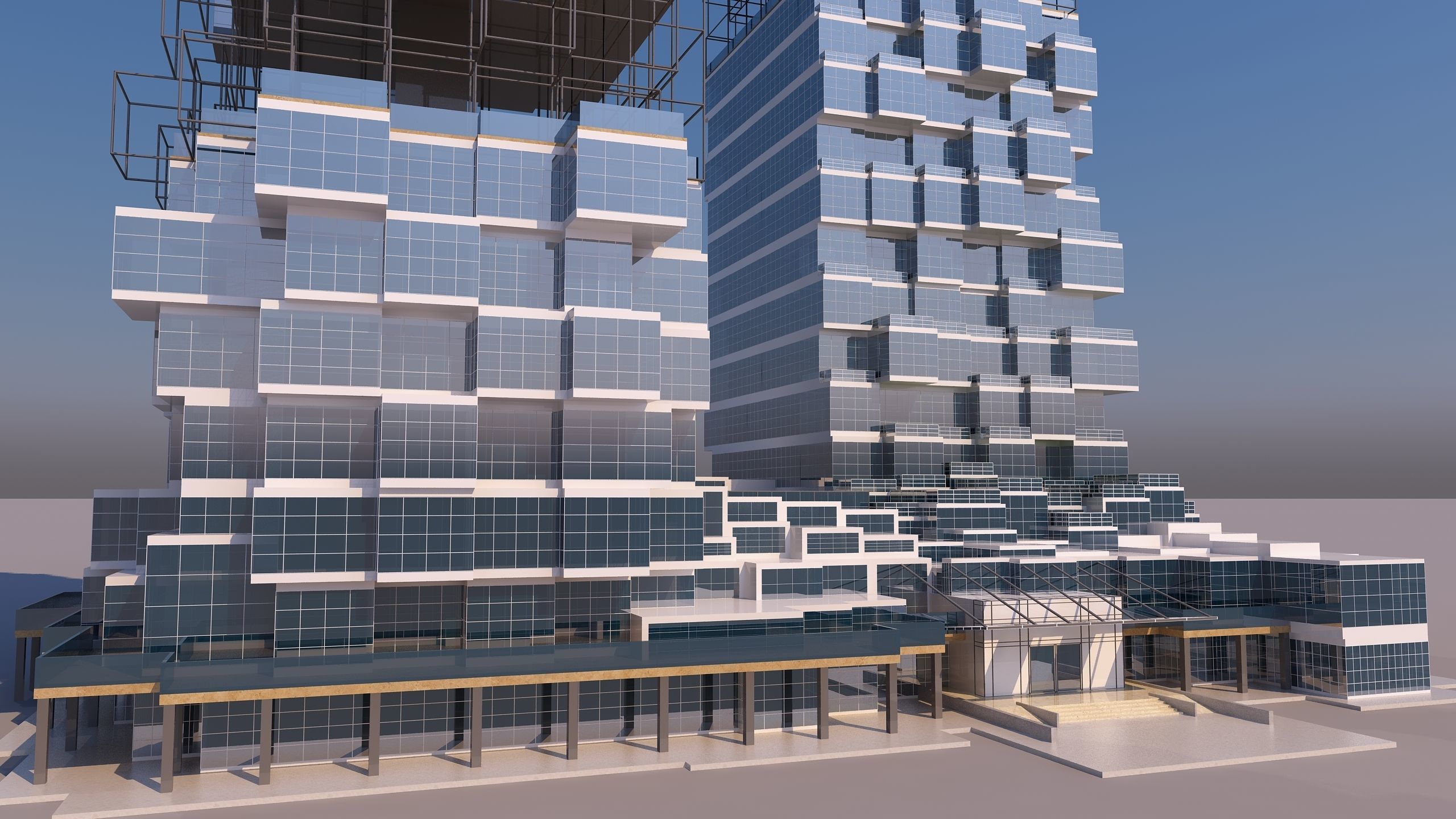 0182 - Skyscraper Architecture 3D Project - 2D Drawings 3D model | CGTrader