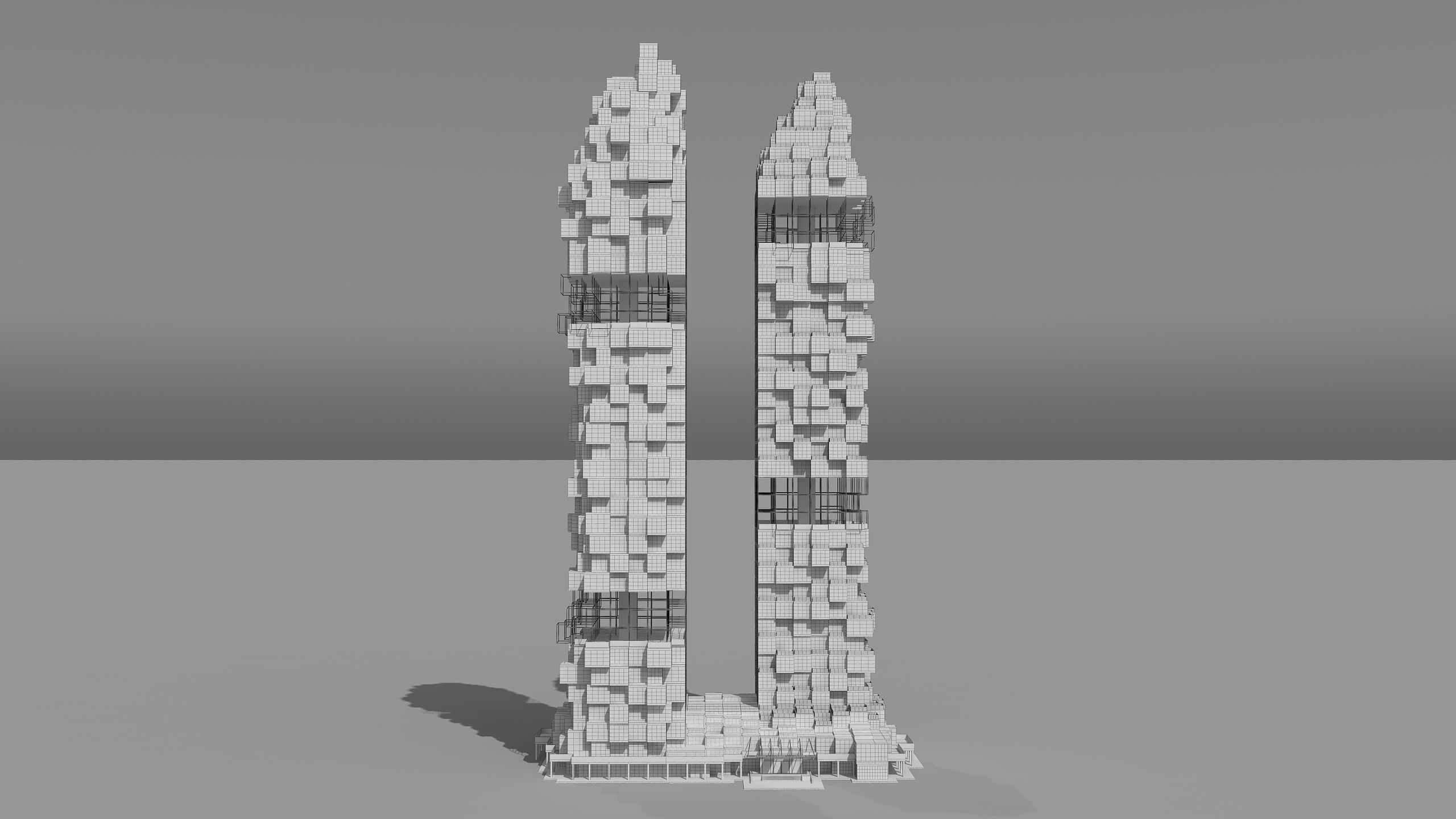 0182 - Skyscraper Architecture 3D Project - 2D Drawings 3D model | CGTrader