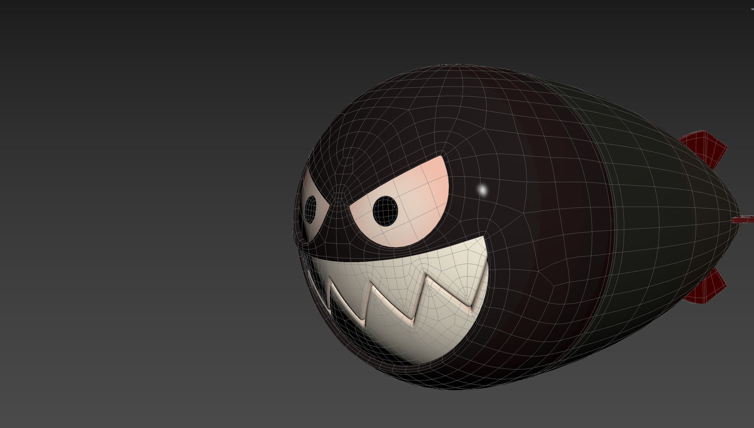 Character240 Cartoon Torpedo 3D model | CGTrader