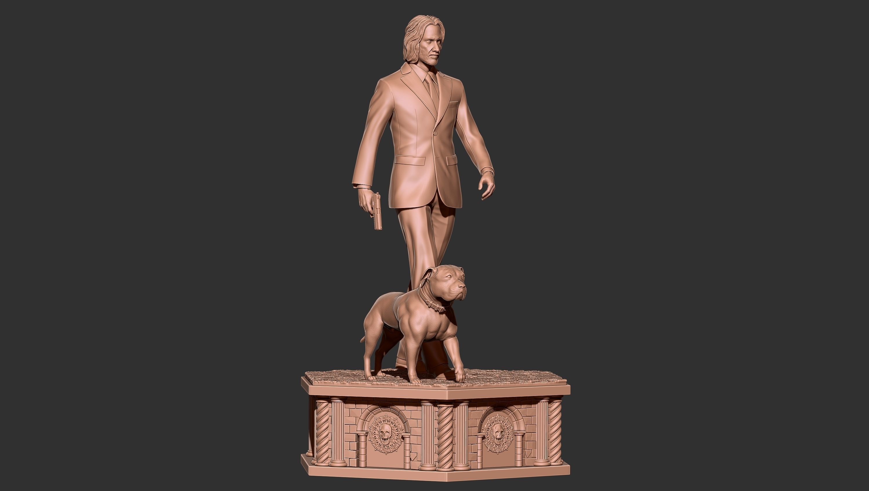John Wick figure 3D model 3D printable | CGTrader