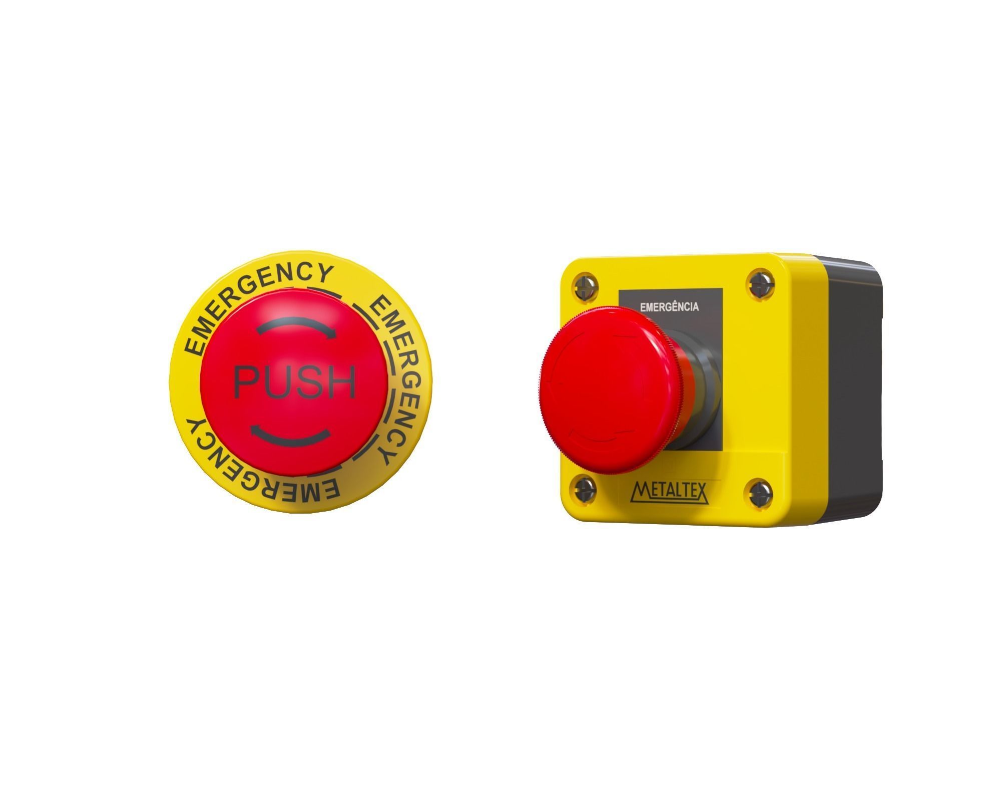 EMERGENCY STOP 3D model | CGTrader